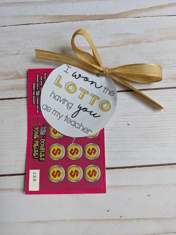Lotto Lottery Teacher Gift Back To School Gift Teacher Stash | Etsy
