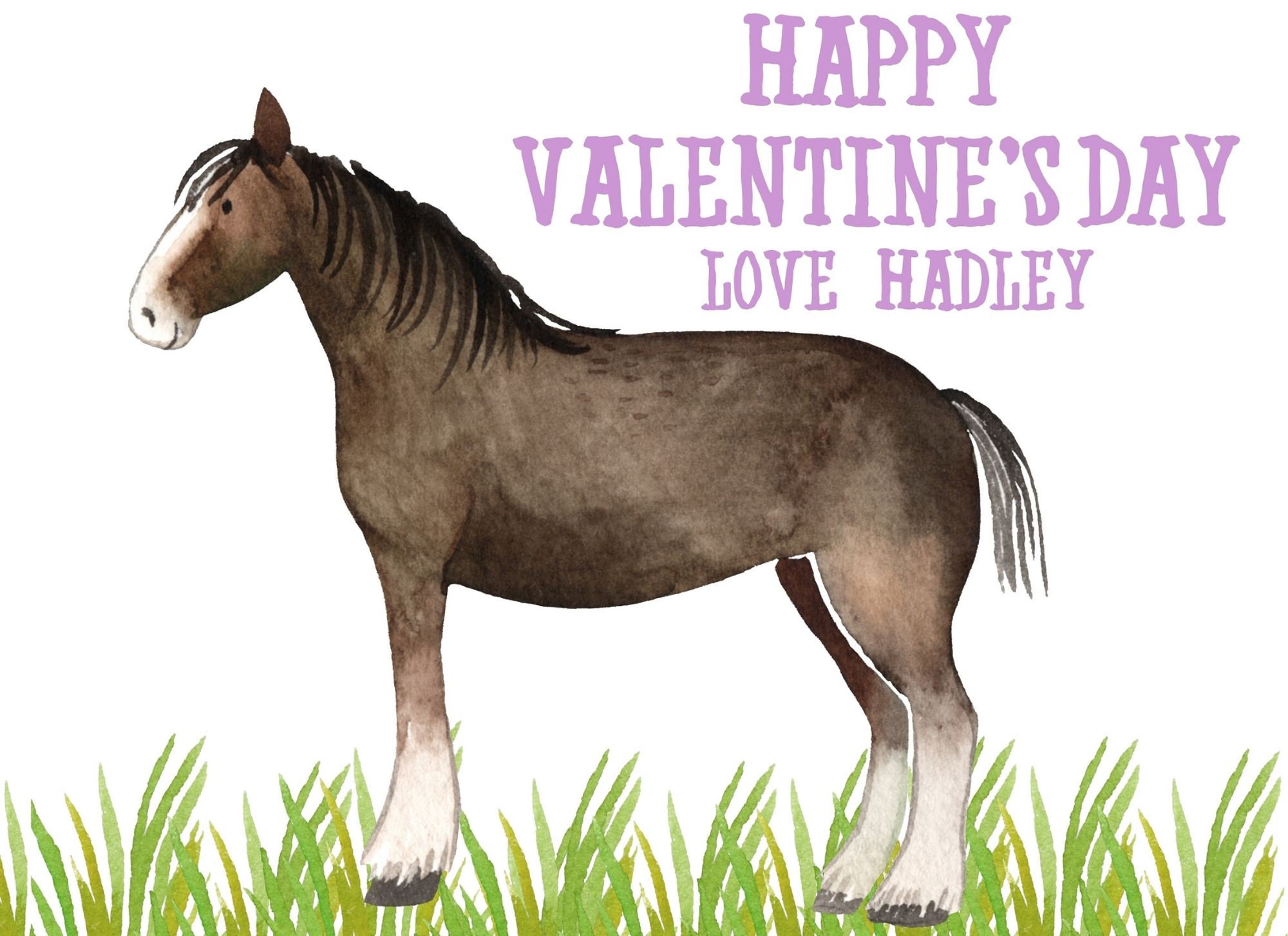 Horse Valentines Horse Valentine Cards Horse Valentines for - Etsy