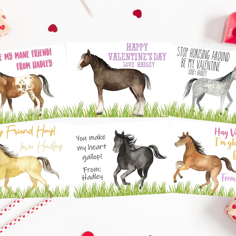 Horse Valentines - Etsy
