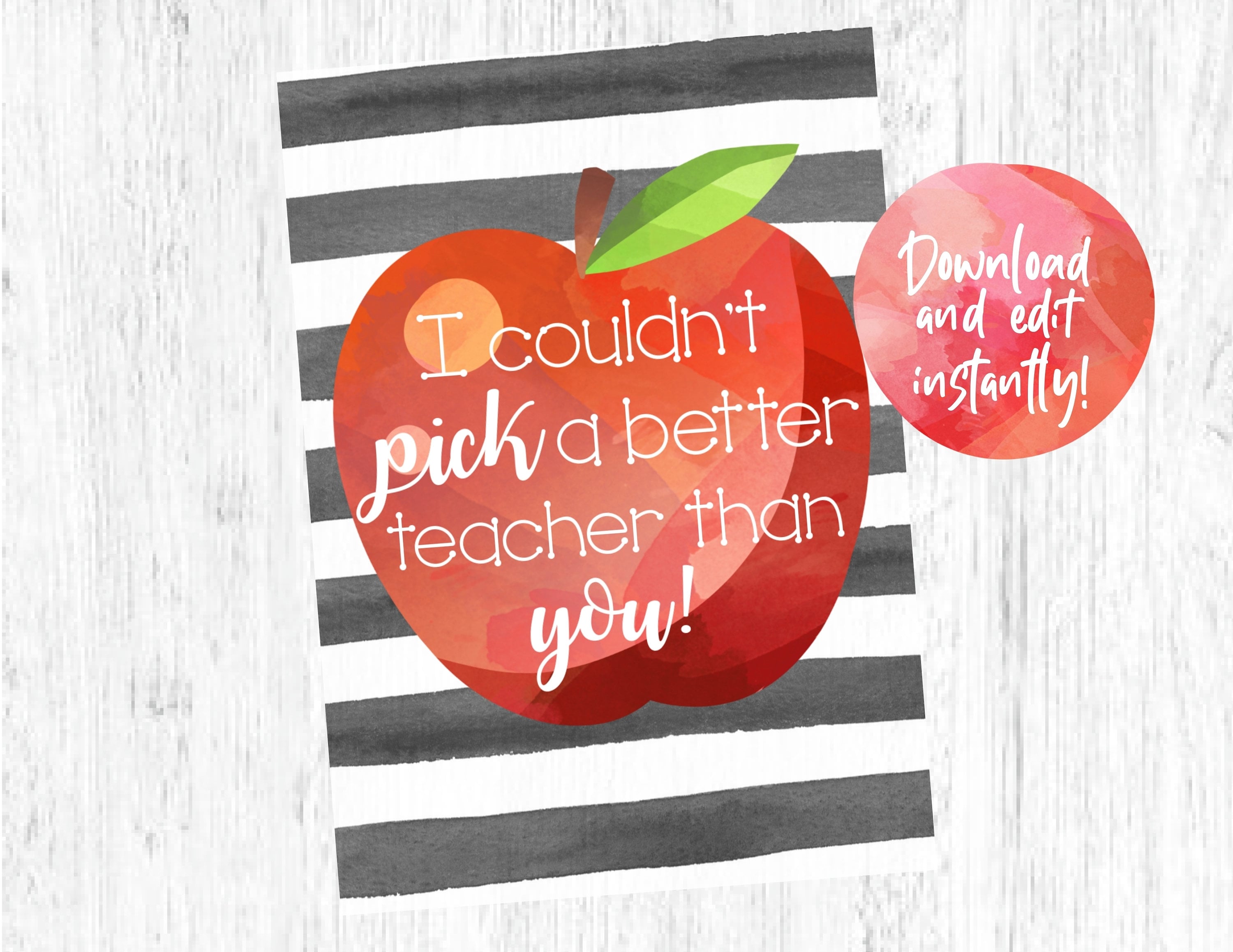 I Couldn't Pick A Better Teacher Back School Gift Tag - Etsy