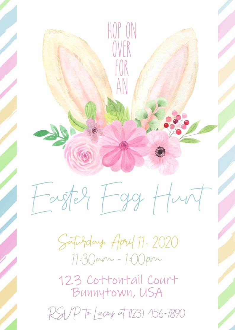 Easter Egg Hunt Invitation Easter Egg Hunt Decor Easter Egg | Etsy