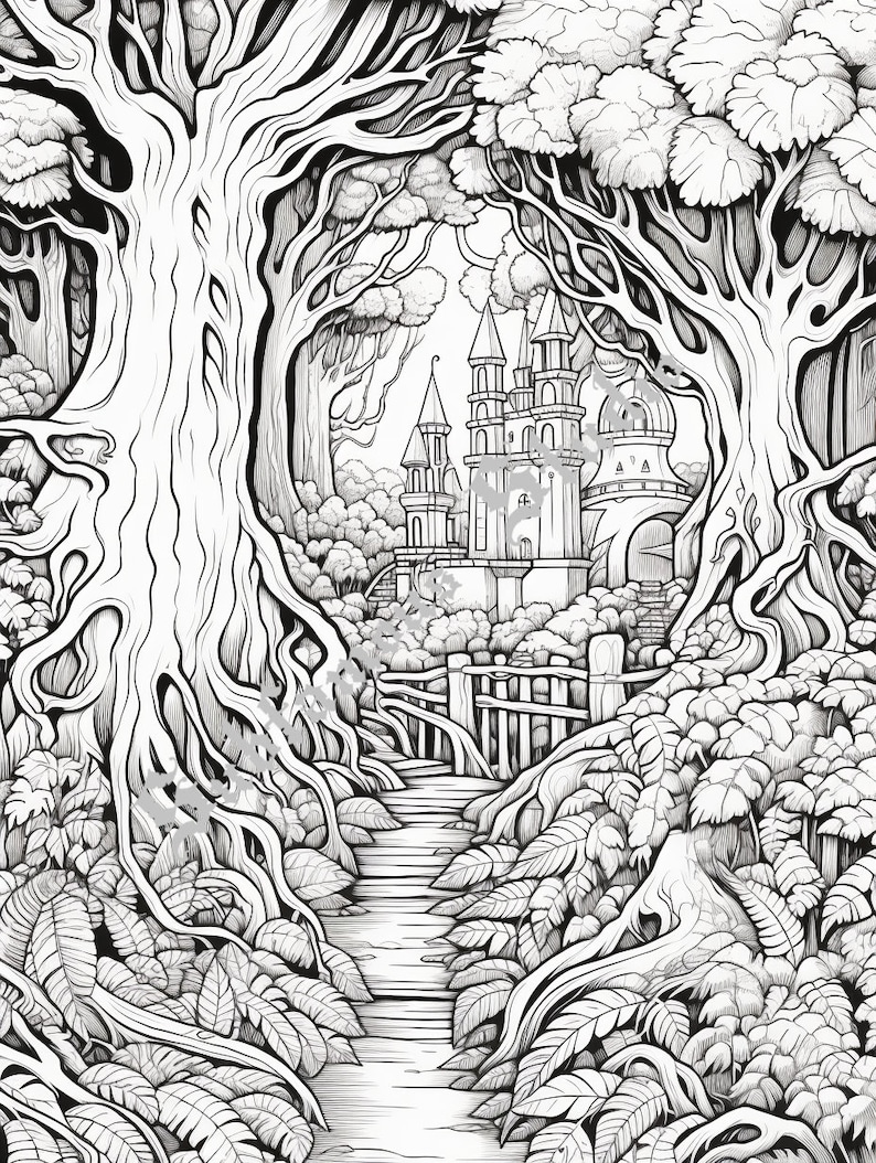 Fantasy Places Coloring Pages - Set of 5 (digital Download) - Etsy
