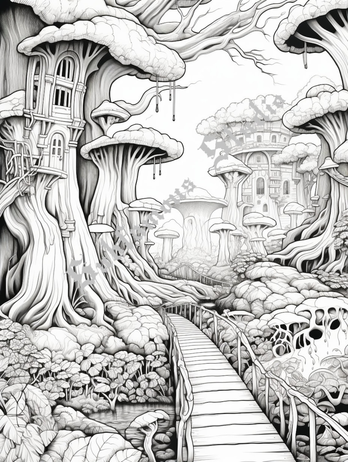 Fantasy Places Coloring Pages - Set of 5 (digital Download) - Etsy