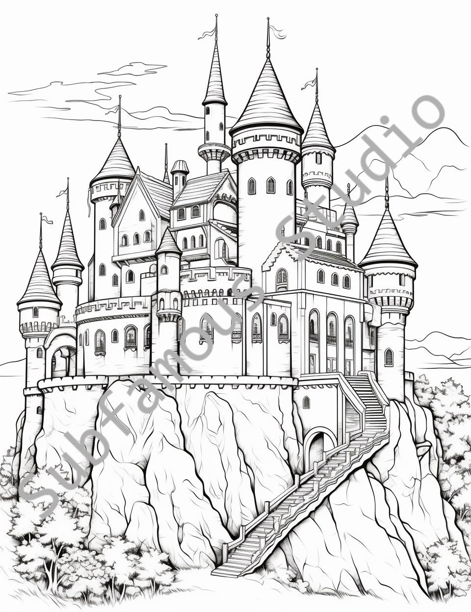Fantasy Roleplay 4 Coloring Pages - Set of 5 (digital Download) - Etsy