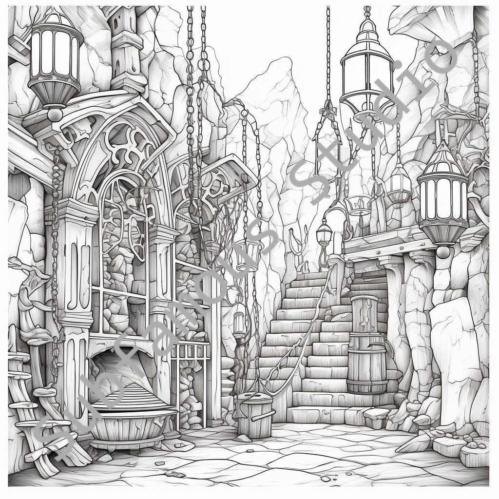 Fantasy Roleplay 7 Coloring Pages Set of 5 digital Download - Etsy Canada