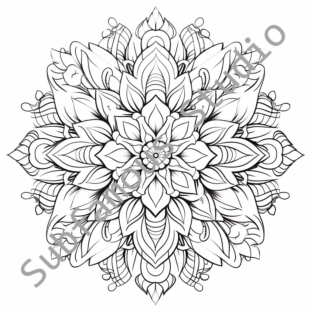 Mandala 9 Coloring Pages - Set of 5 (digital Download) - Etsy