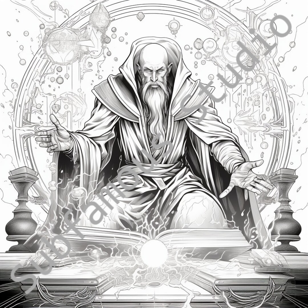 Fantasy Roleplay 12 Coloring Pages - Set of 5 (digital Download) - Etsy