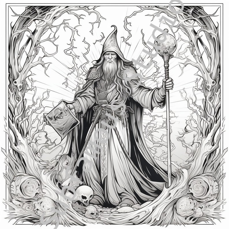 Fantasy Roleplay 5 Coloring Pages - Set of 5 (digital Download) - Etsy