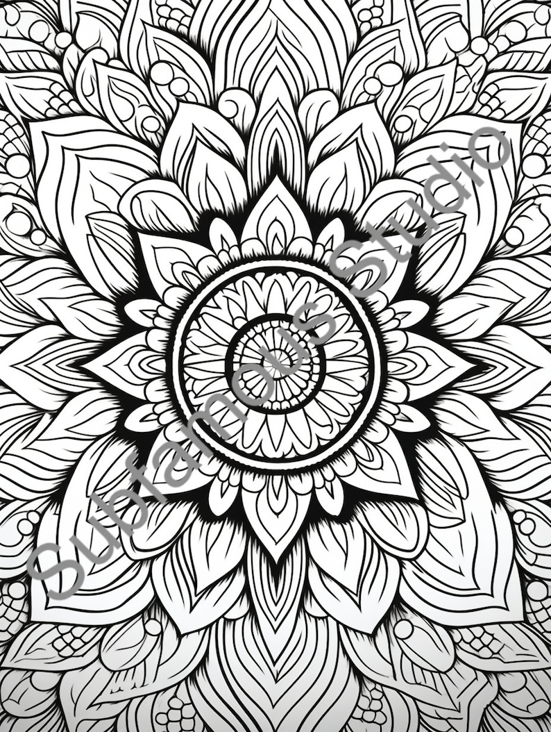 Mandala 11 Coloring Pages - Set of 5 (digital Download) - Etsy
