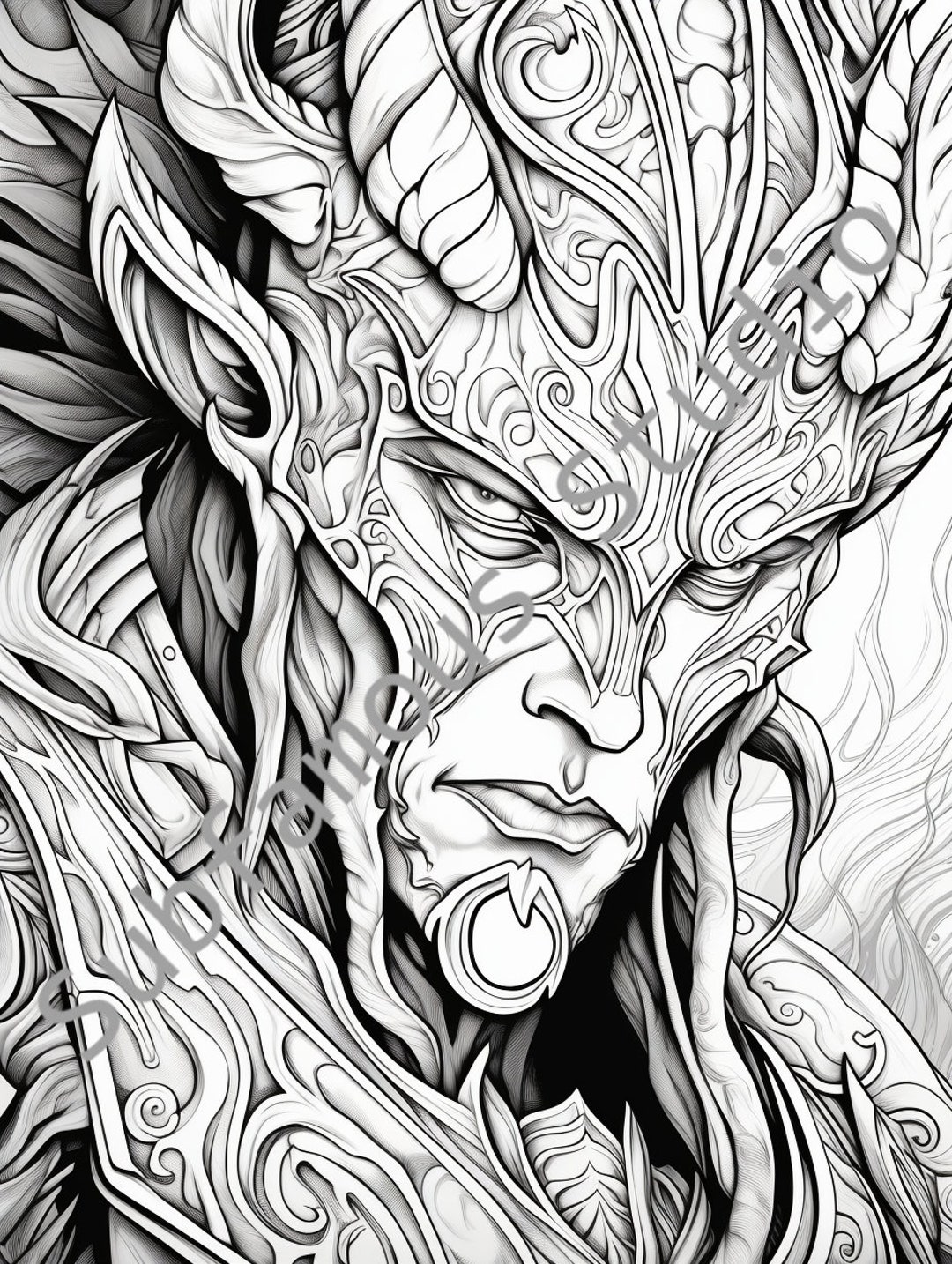 Fantasy Roleplay 9 Coloring Pages - Set of 5 (digital Download) - Etsy