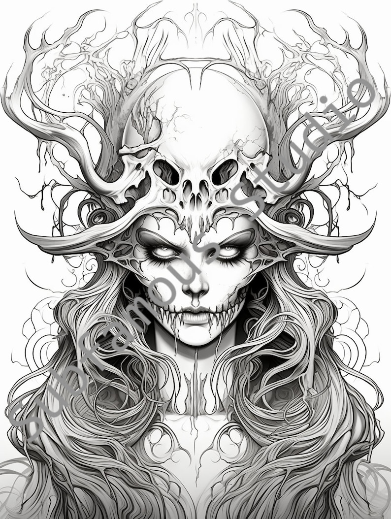 Nightmare 1 Coloring Pages - Set of 5 (digital Download) - Etsy