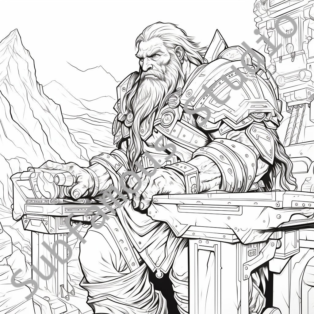 Fantasy Roleplay 11 Coloring Pages Set of 5 digital Download - Etsy