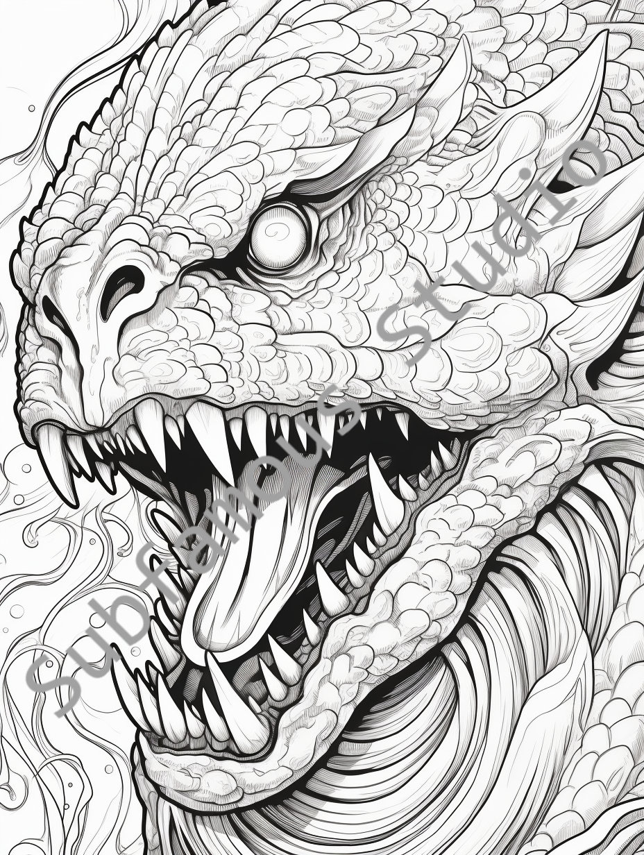 Fantasy Roleplay 9 Coloring Pages - Set of 5 (digital Download) - Etsy