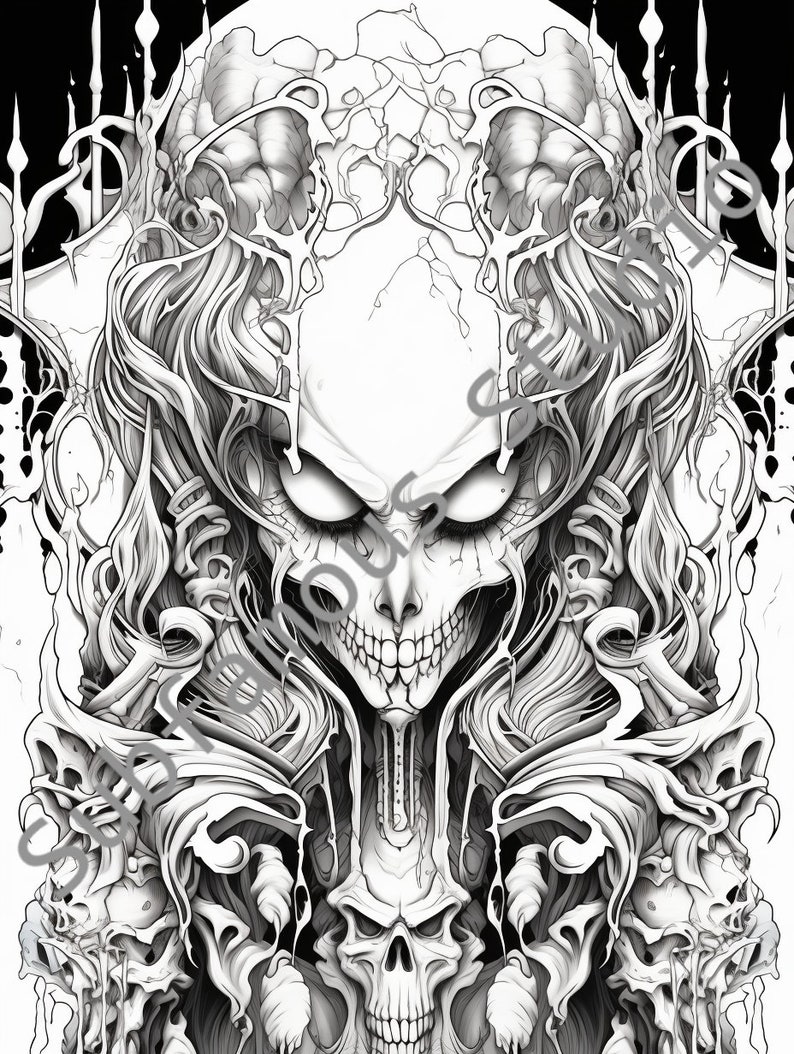 Nightmare 4 Coloring Pages - Set of 5 (digital Download) - Etsy