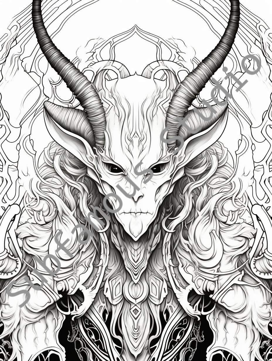 Nightmare 7 Coloring Pages - Set of 5 (digital Download) - Etsy