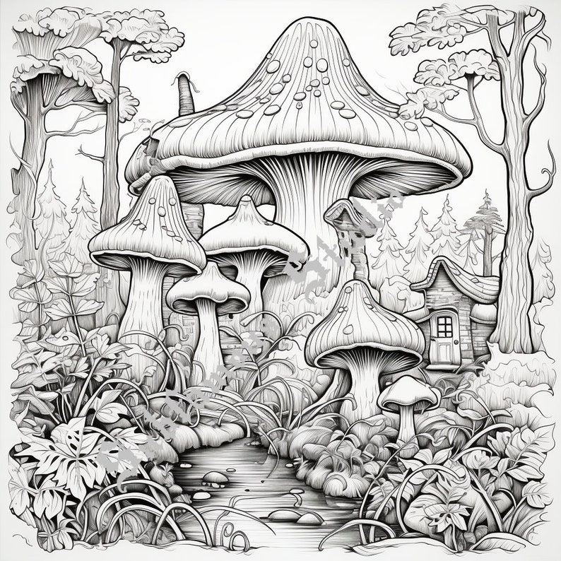 Fantasy Places 2 Coloring Pages - Set of 5 (digital Download) - Etsy