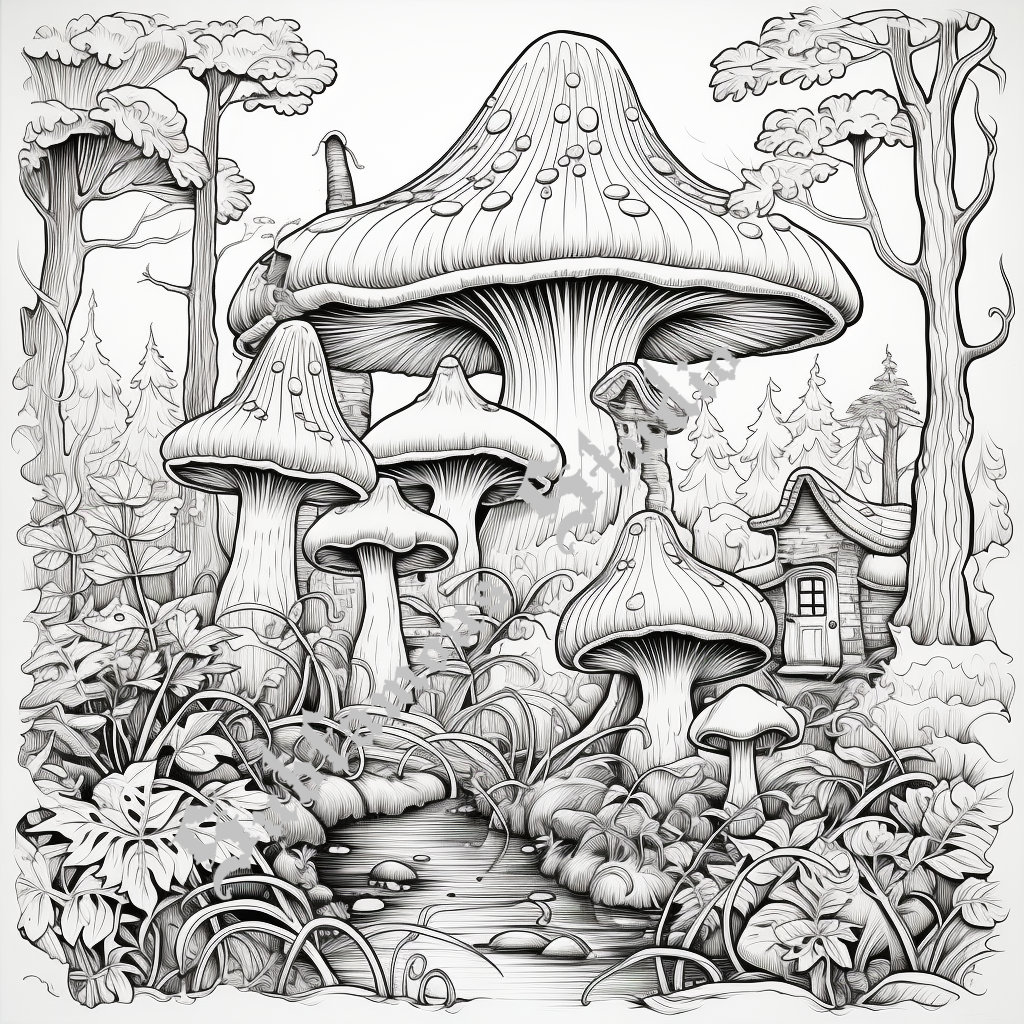 Fantasy Places 2 Coloring Pages - Set of 5 (digital Download) - Etsy