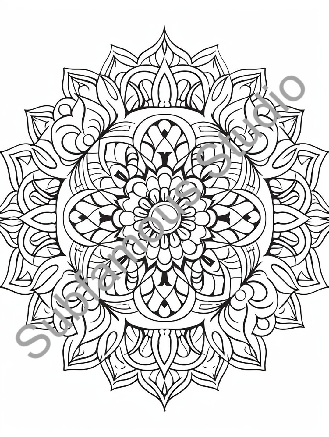 Mandala 10 Coloring Pages - Set of 5 (digital Download) - Etsy