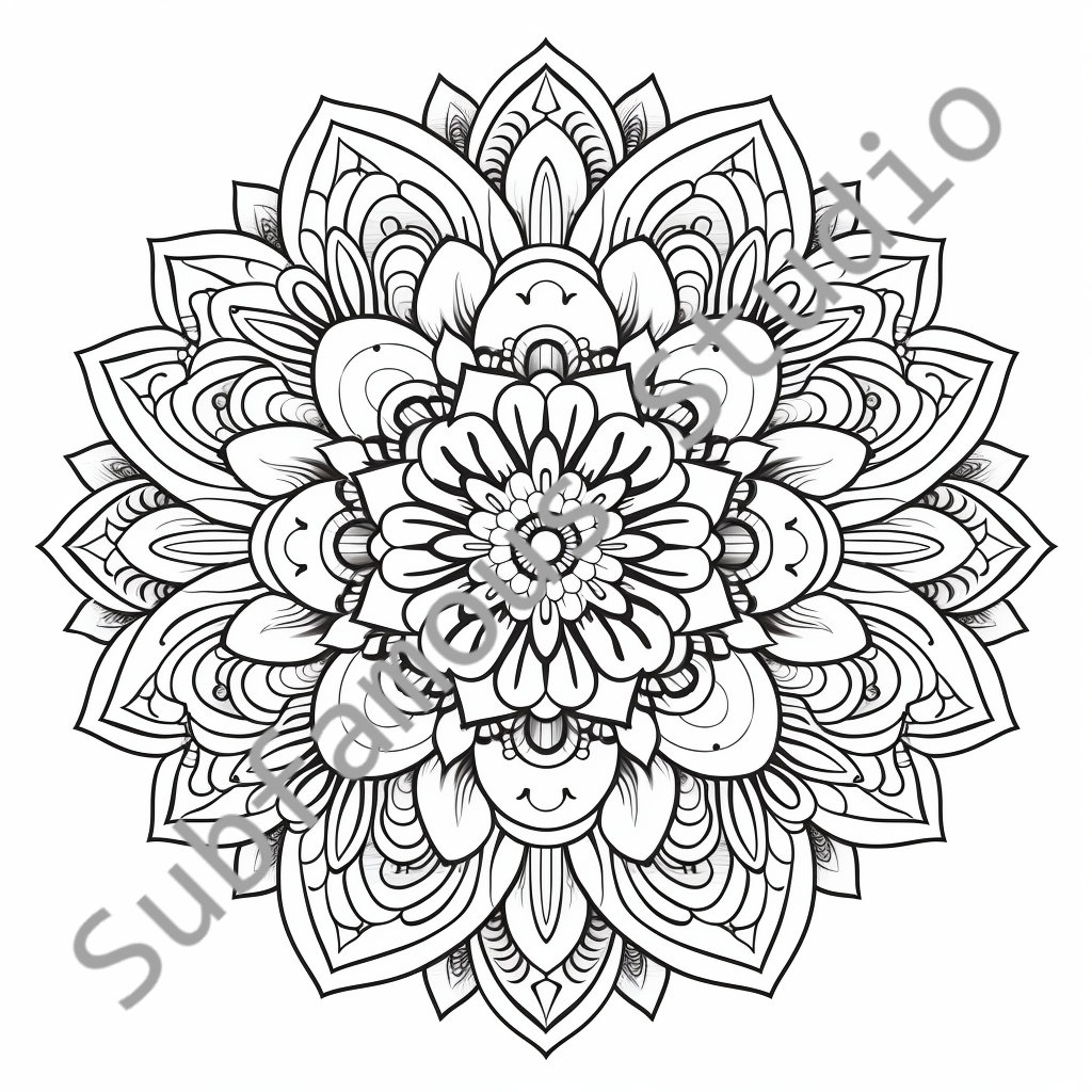 Mandala 9 Coloring Pages - Set of 5 (digital Download) - Etsy