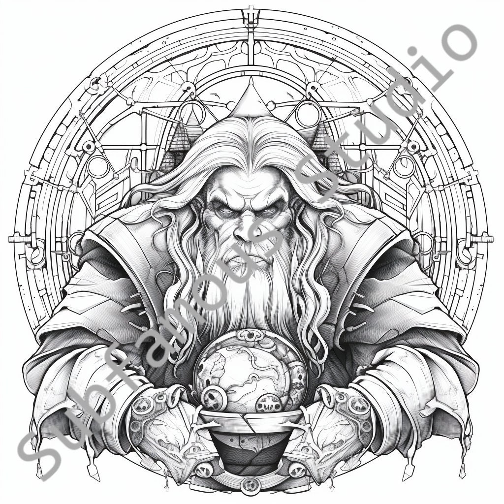 Fantasy Roleplay 11 Coloring Pages - Set of 5 (digital Download) - Etsy