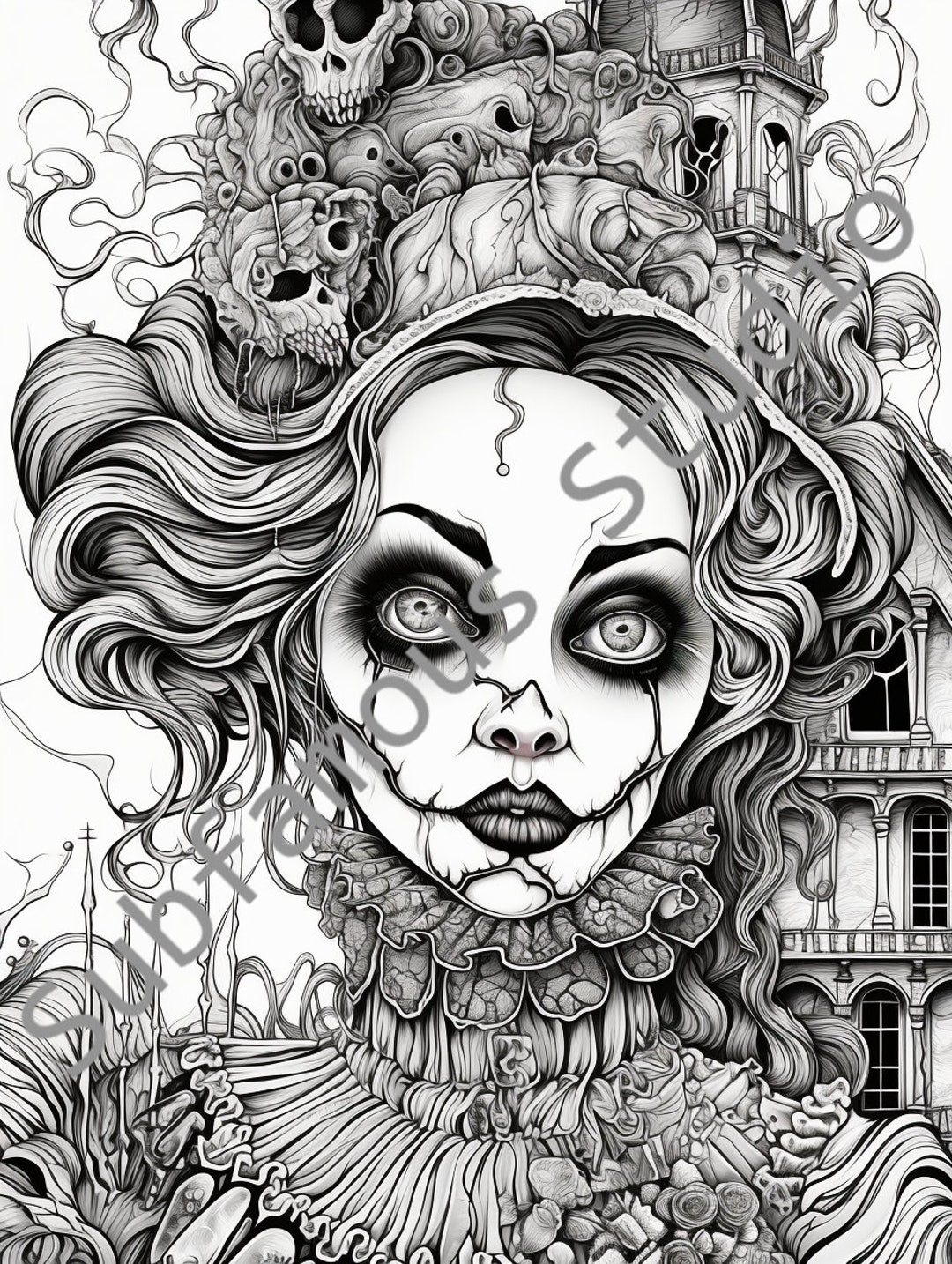 Nightmare 7 Coloring Pages - Set of 5 (digital Download) - Etsy