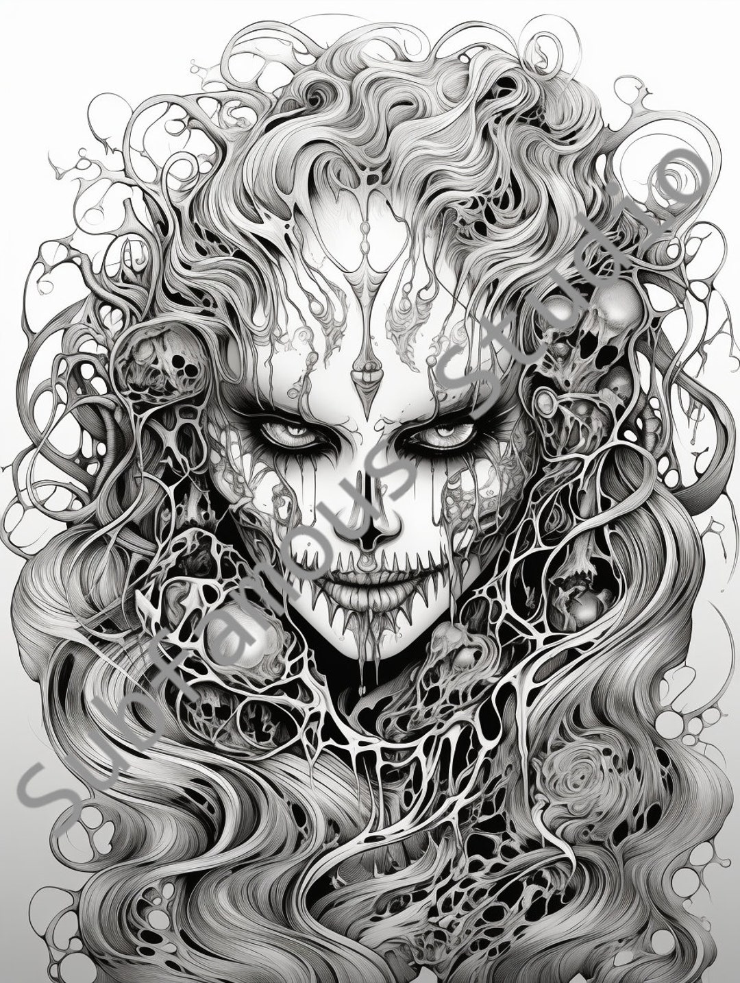 Nightmare 3 Coloring Pages - Set of 5 (digital Download) - Etsy