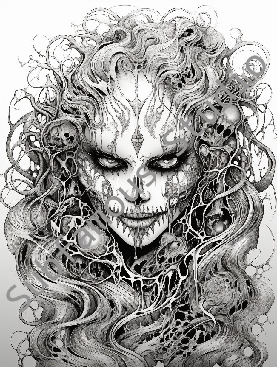 Nightmare 3 Coloring Pages - Set of 5 (digital Download) - Etsy