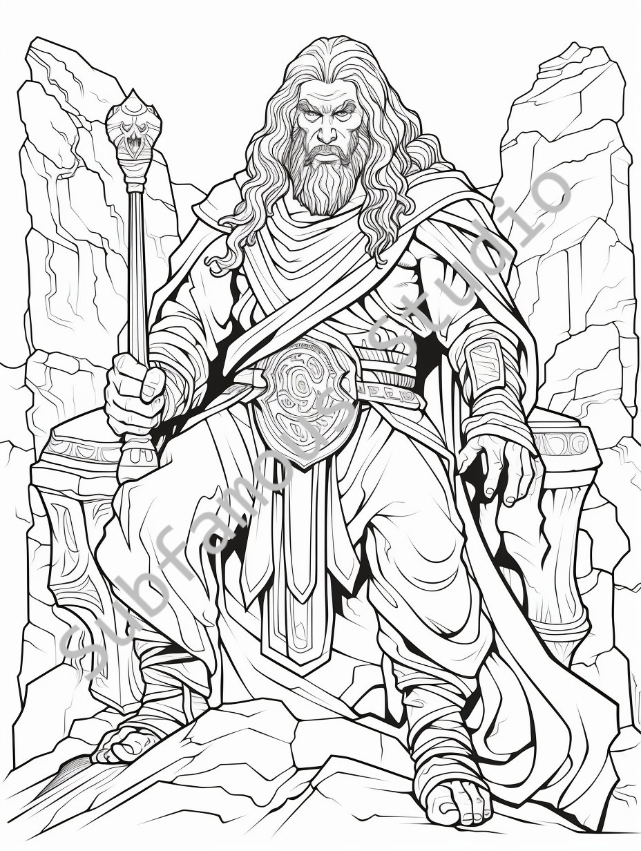 Fantasy Roleplay 2 Coloring Pages - Set of 5 (digital Download) - Etsy