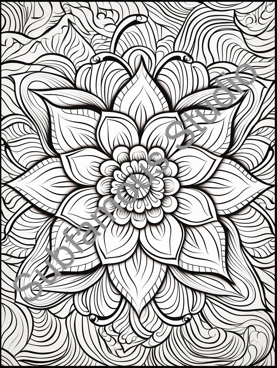 Mandala 11 Coloring Pages - Set of 5 (digital Download) - Etsy