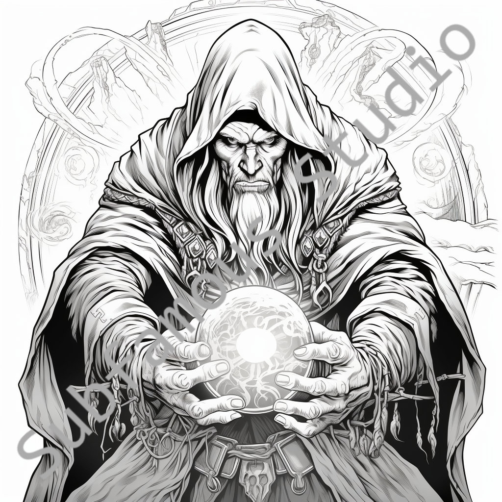 Fantasy Roleplay 11 Coloring Pages Set of 5 digital Download - Etsy