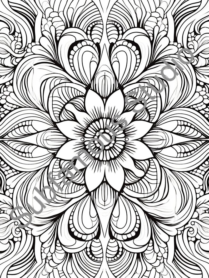 Mandala 11 Coloring Pages - Set of 5 (digital Download) - Etsy