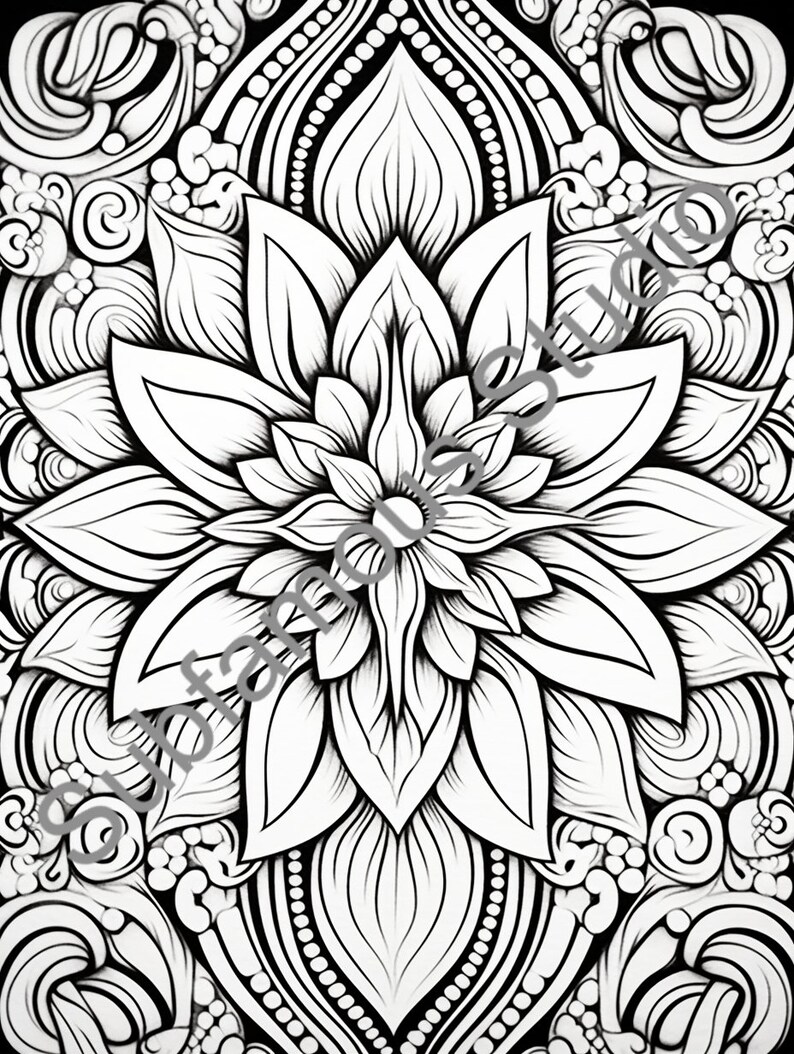 Mandala 11 Coloring Pages - Set of 5 (digital Download) - Etsy