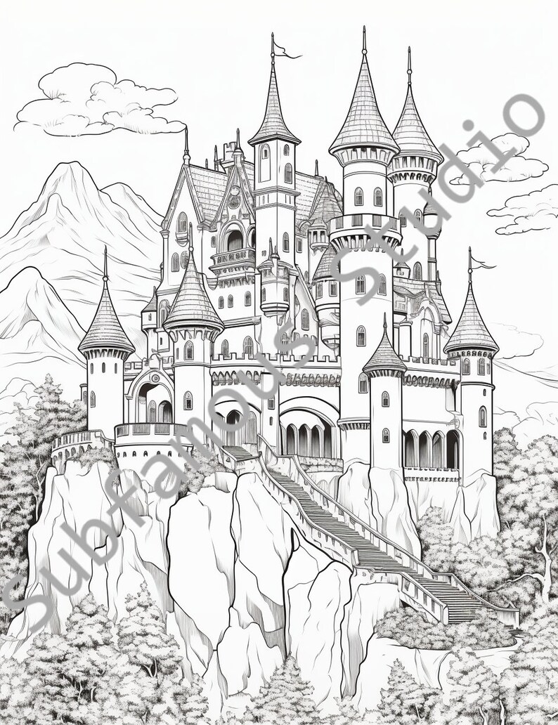 Fantasy Roleplay 12 Coloring Pages Set of 5 digital Download - Etsy