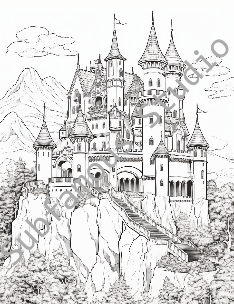 Fantasy Roleplay 12 Coloring Pages Set of 5 digital Download - Etsy
