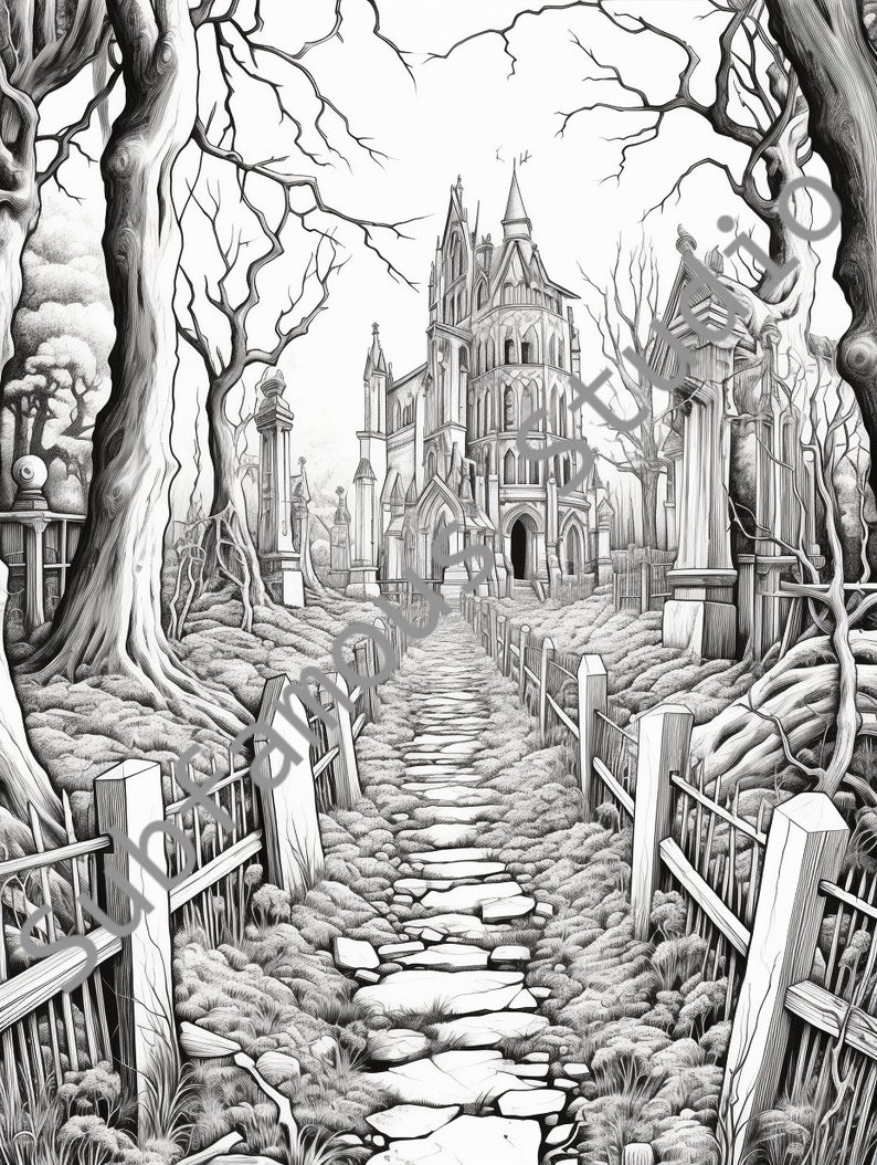 Nightmare 1 Coloring Pages - Set of 5 (digital Download) - Etsy