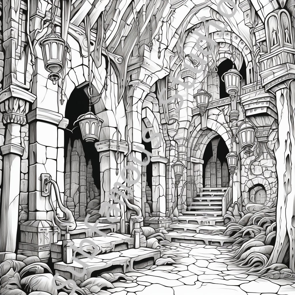 Fantasy Roleplay 6 Coloring Pages - Set of 5 (digital Download) - Etsy