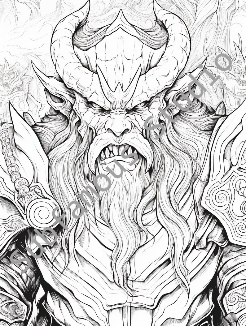 Fantasy Roleplay 9 Coloring Pages - Set of 5 (digital Download) - Etsy