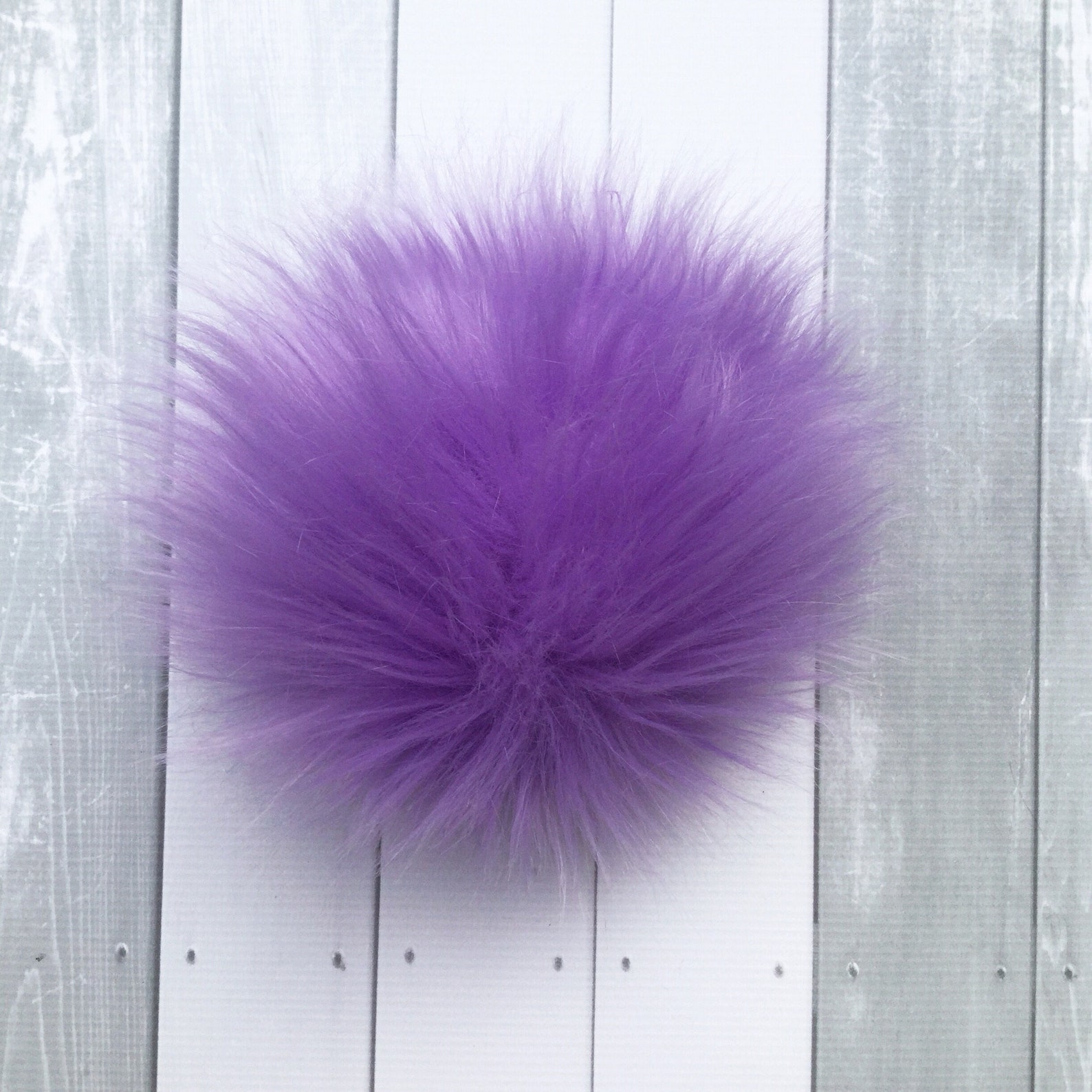 Luxury Faux Fur Lilac Large 6inch Pom Poms, Fake Fur, Purple, Crochet ...