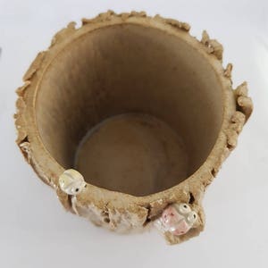 Handmade Ceramic Tree Bark Effect/tree Trunk Decorated With Ladybirds ...