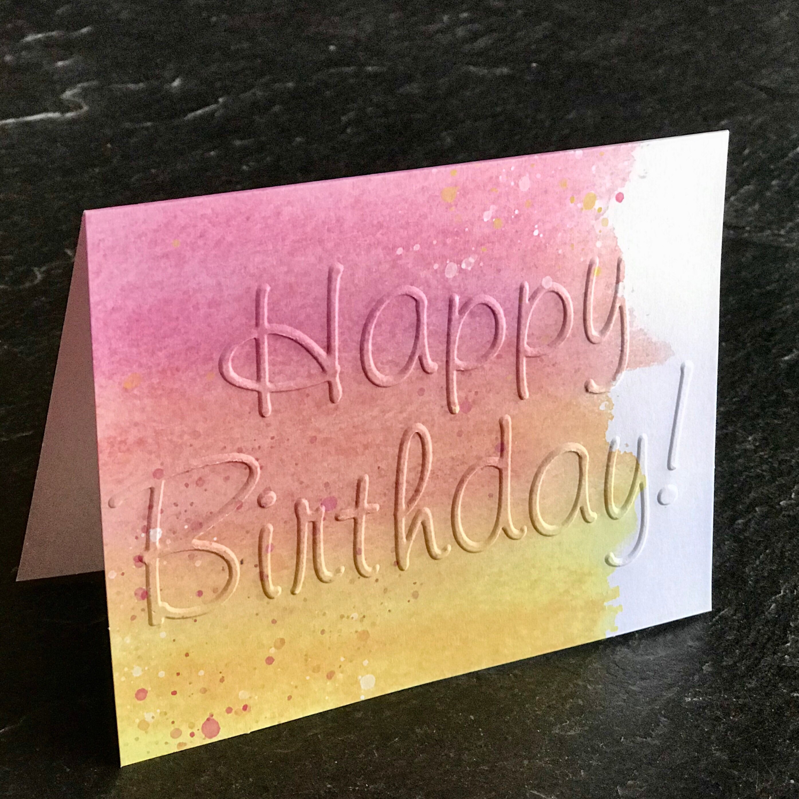 Watercolor Birthday Cards Set Embossed Card Pack Handmade - Etsy