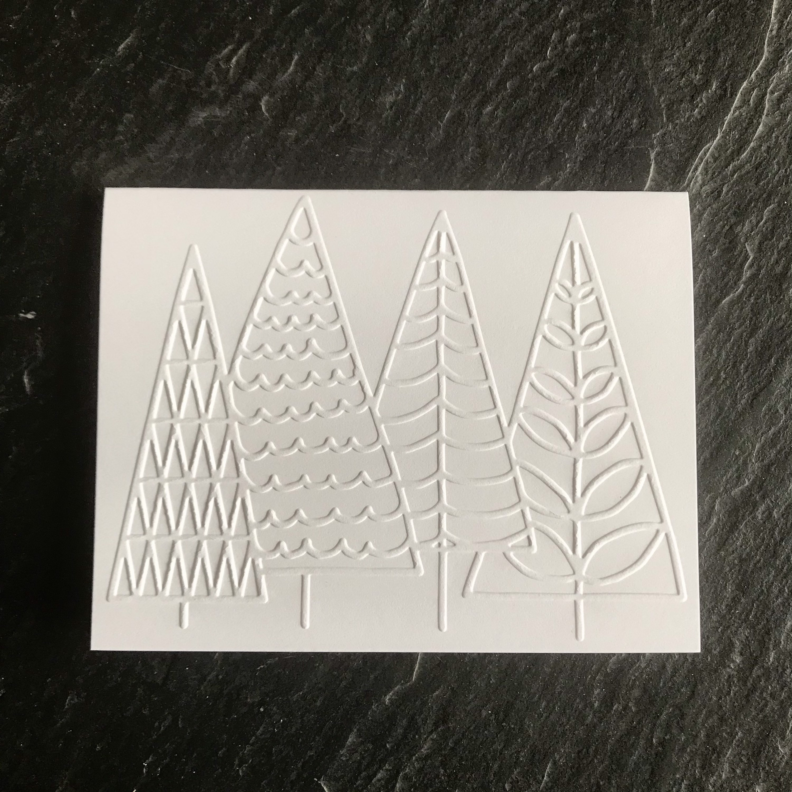 Modern Minimalist White Christmas Cards Set Handmade - Etsy