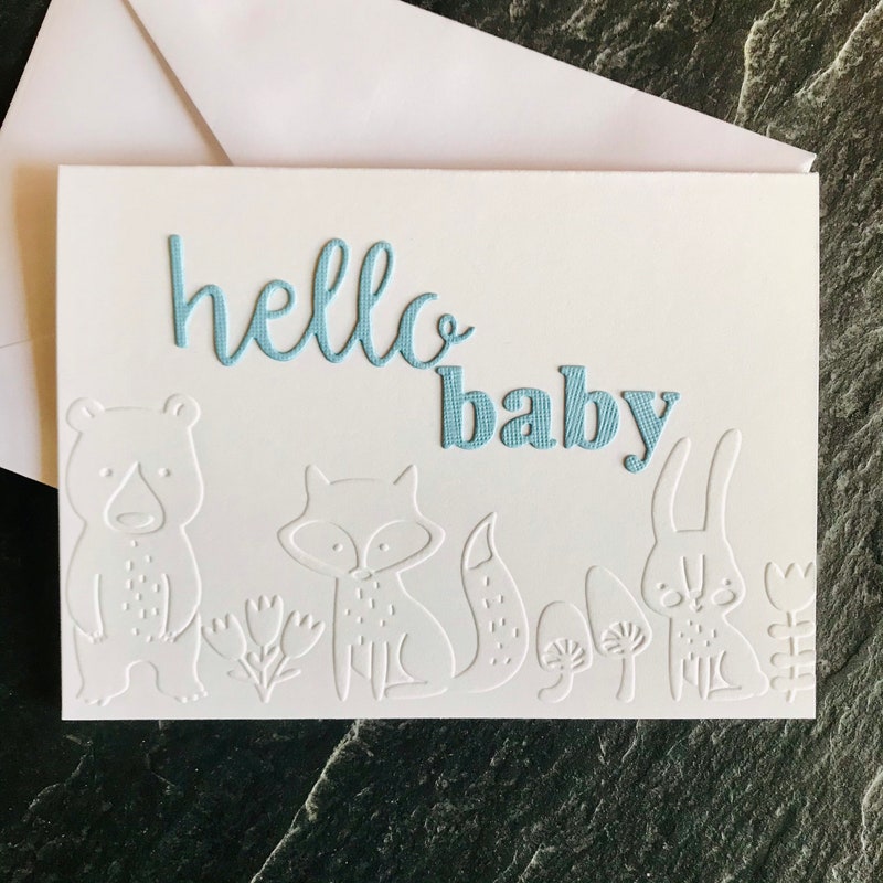 Embossed Baby Shower Card - Etsy
