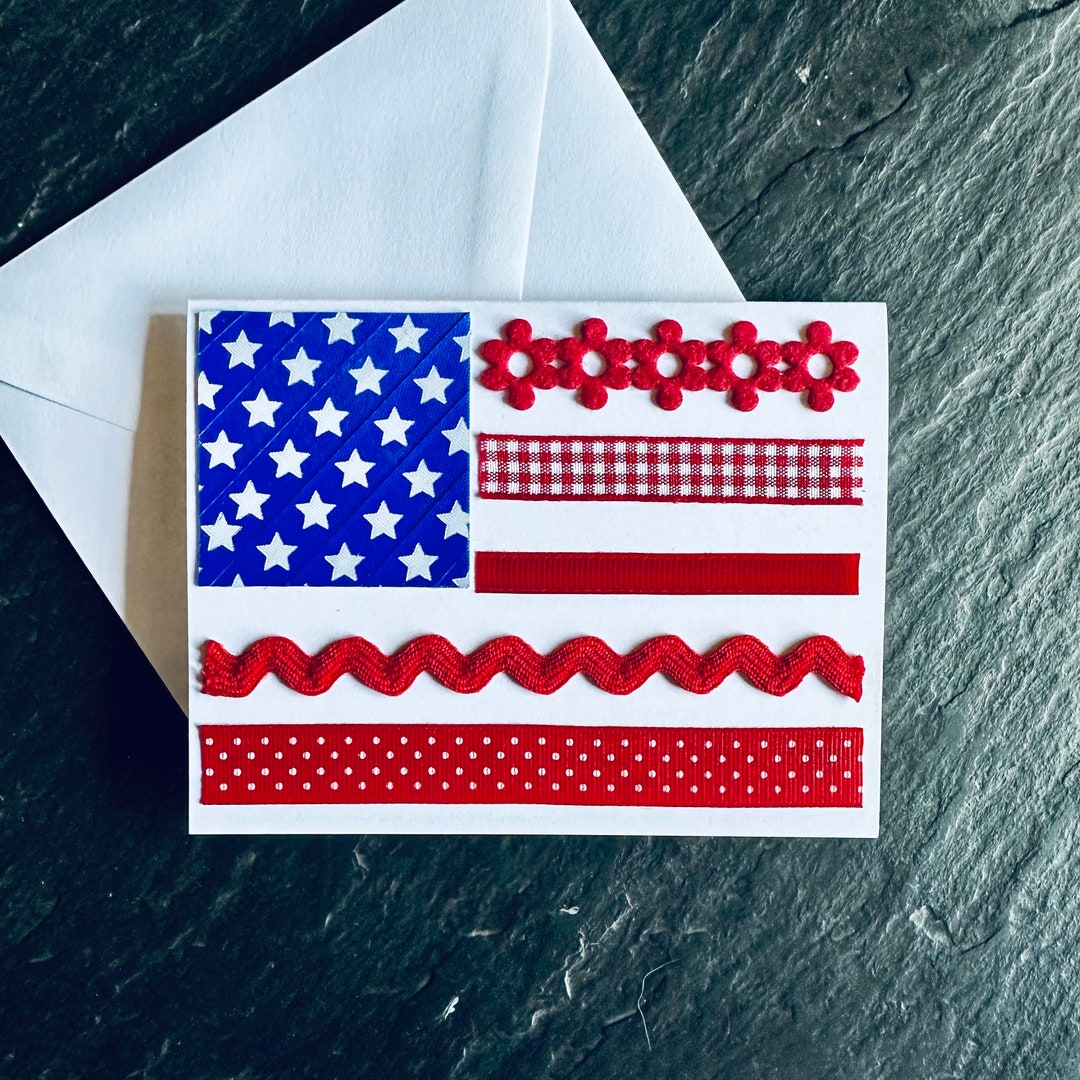 Handmade 4th of July Card, Patriotic Greetings, Independence Day ...