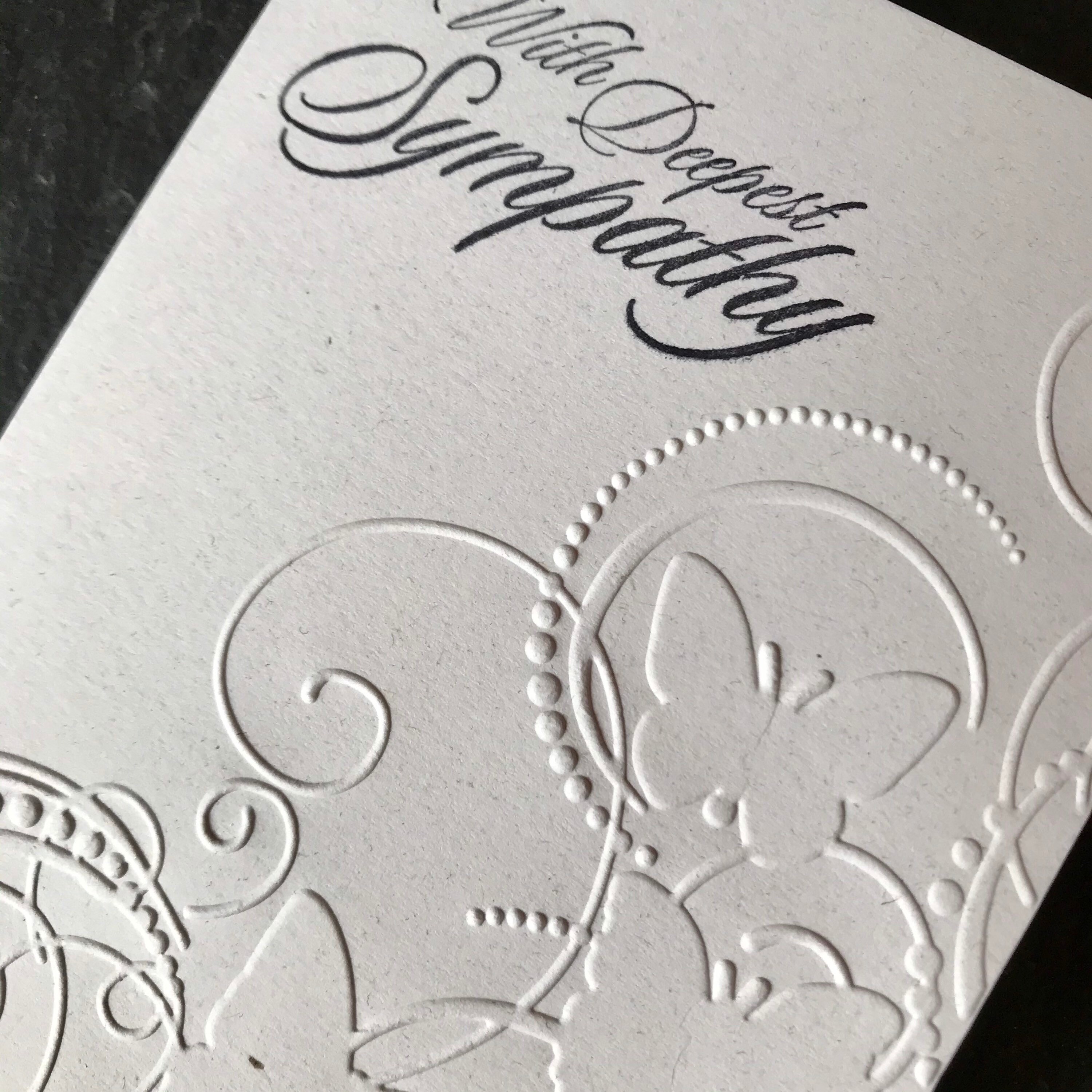 Handmade Sympathy Card Single or Set of 4 Embossed Greeting - Etsy