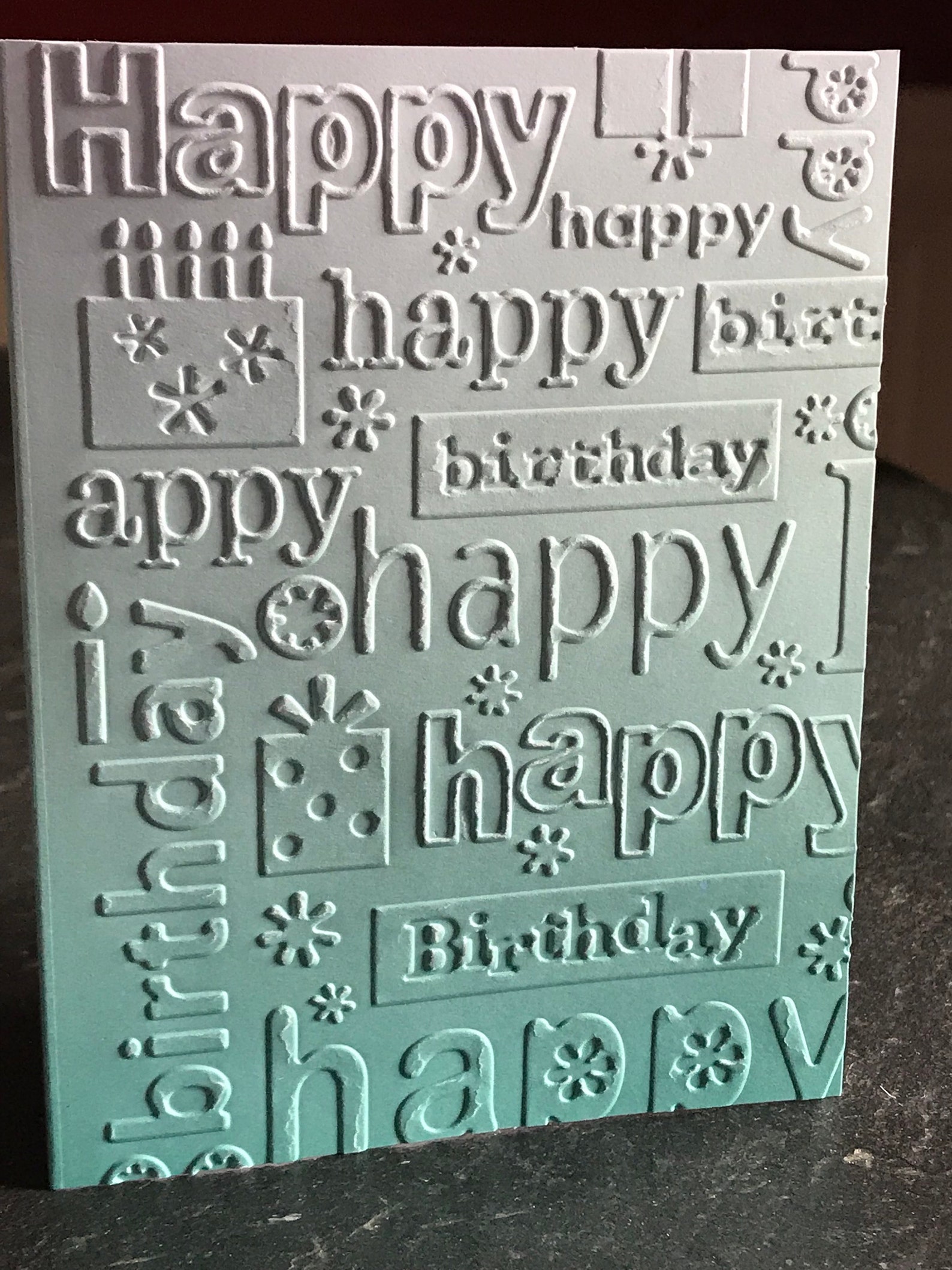 Embossed Birthday Card Set Handmade Greeting Birthday Card - Etsy