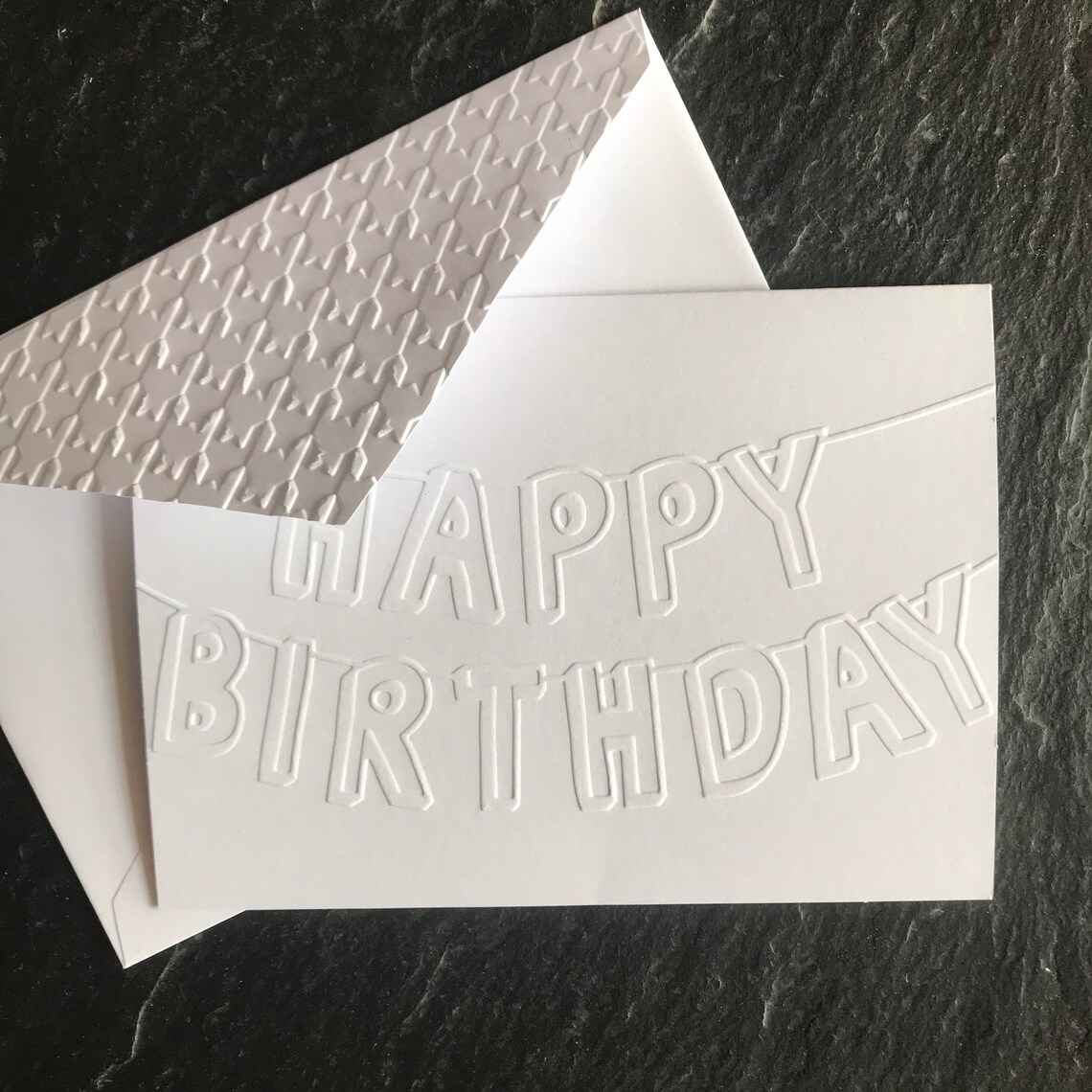 Minimalist Birthday Cards Set Embossed Birthday Card - Etsy