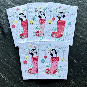 Handmade Embossed Cozy Christmas Cards Set, Kids/family Holiday Card ...