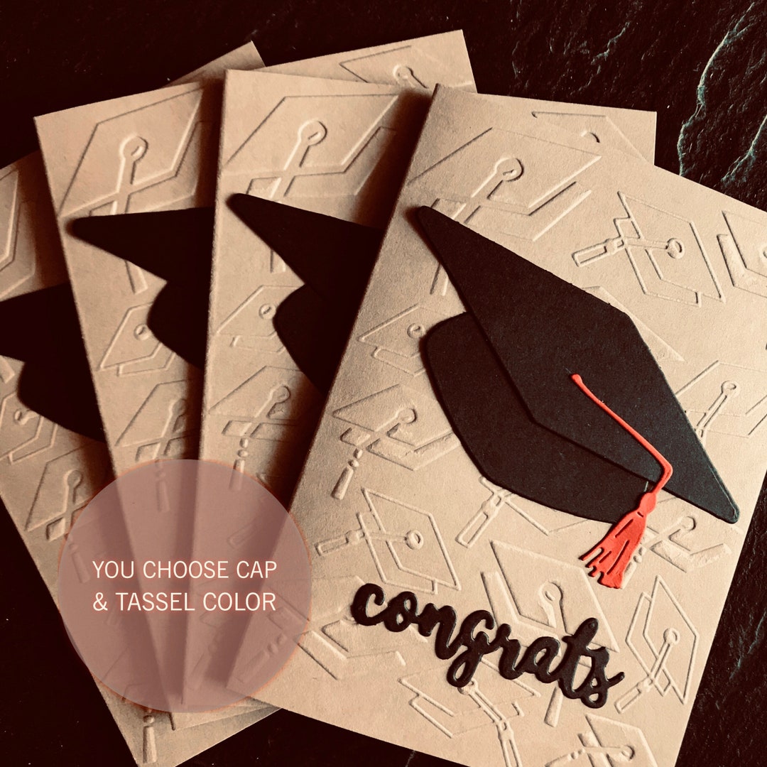 2024 Graduation Card Pack, Embossed Cards, Handmade Greeting Cards ...