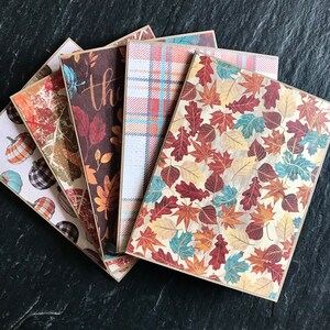 Set of 5 Fall Handmade Cards for All Occasions, Autumn Note Card Pack ...