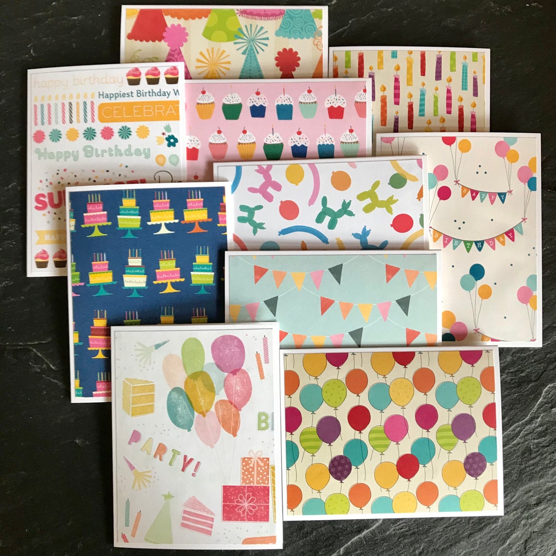 Assorted Birthday Card Pack, Card Set, Handmade Greeting, Happy ...
